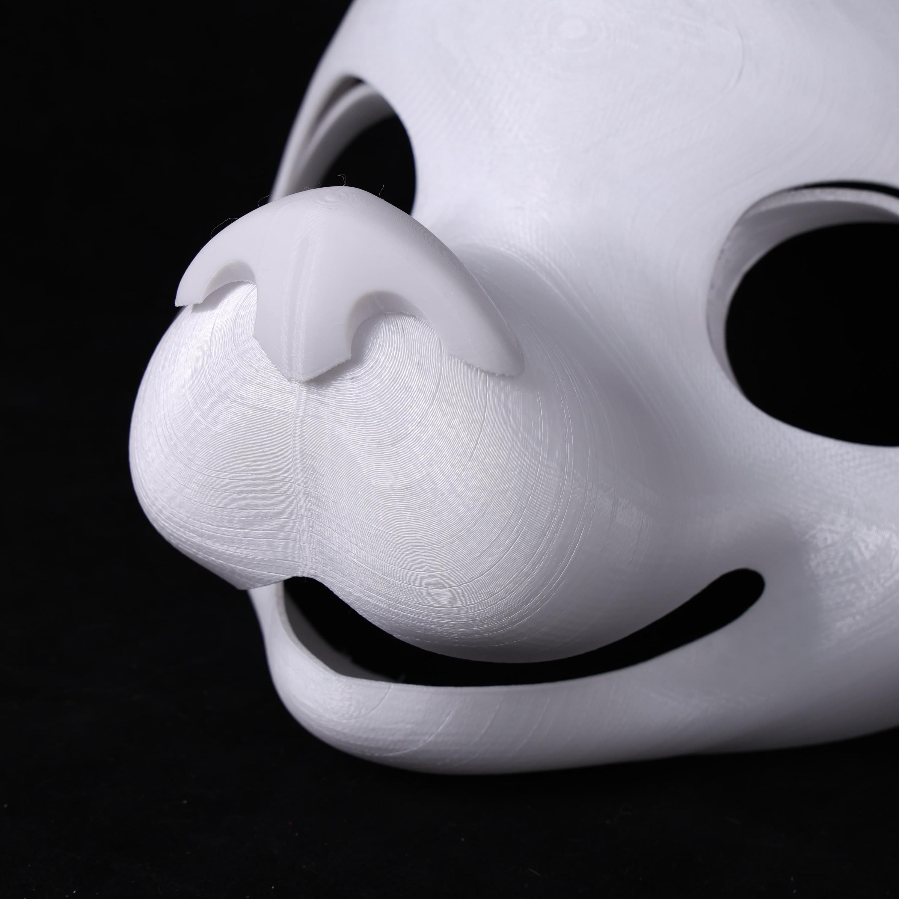 Smiling American Style Dog Furry Mask Base 3D Printed PETG Canine ...