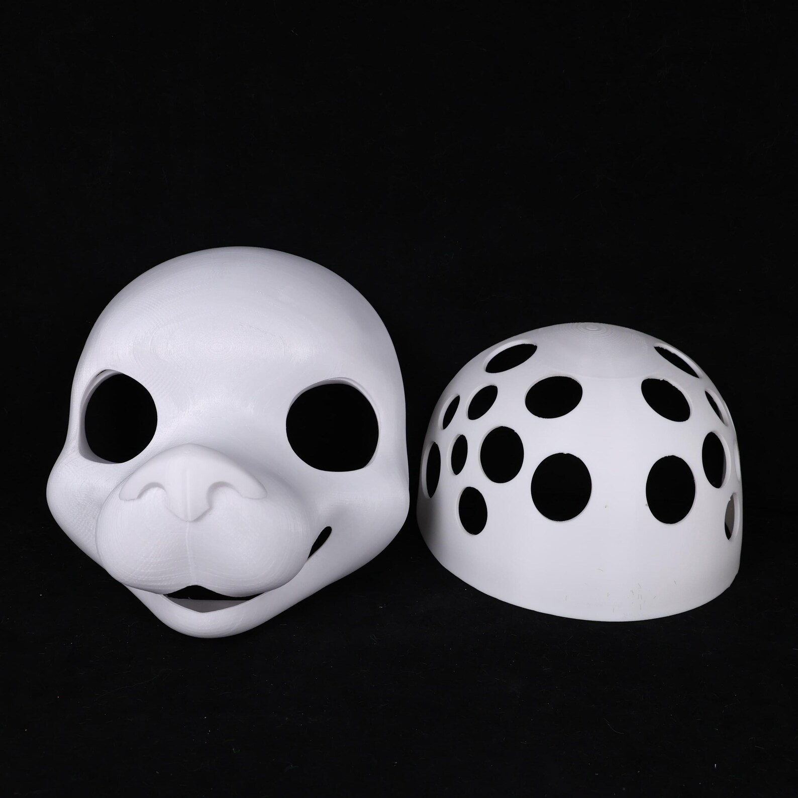 Smiling American Style Dog Furry Mask Base 3D Printed PETG Canine ...