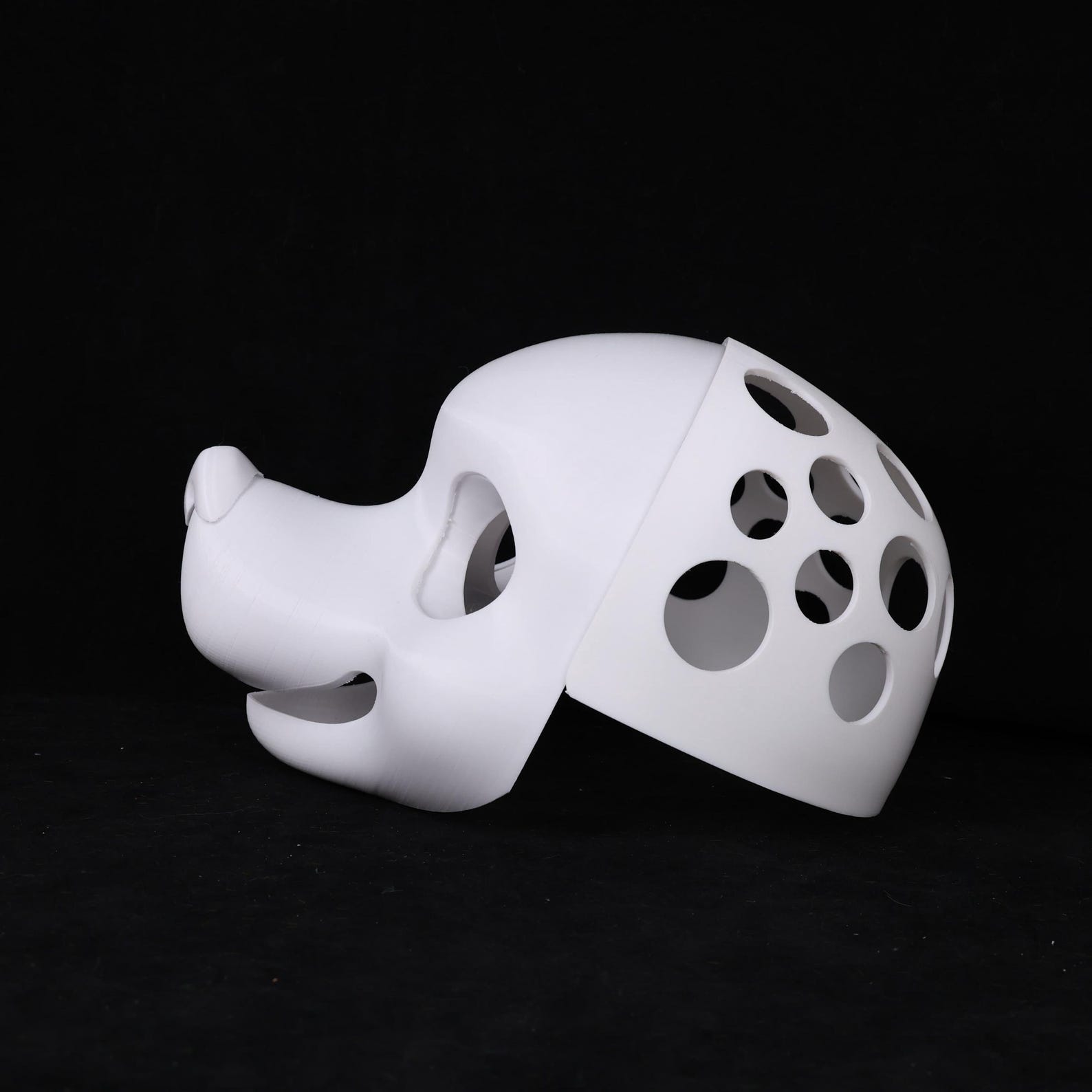 Smiling American Style Dog Furry Mask Base 3D Printed PETG Canine ...
