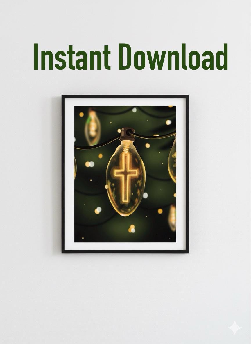 Christian Christmas Printable, Faith Holiday Decor, Religious Holiday ...
