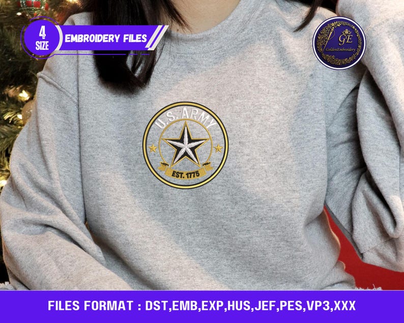 US Army Logo Embroidery Design, Military Patch (digital Download) - Etsy