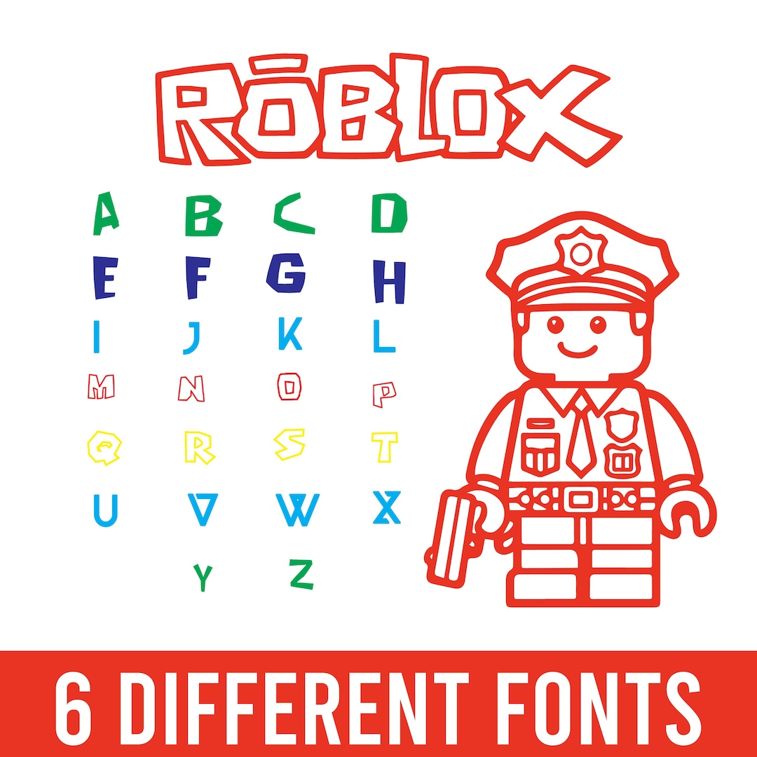 Roblox Svg Font Bundle, Roblox Alphabet Svg, Roblox Fonts, Letters Png ...