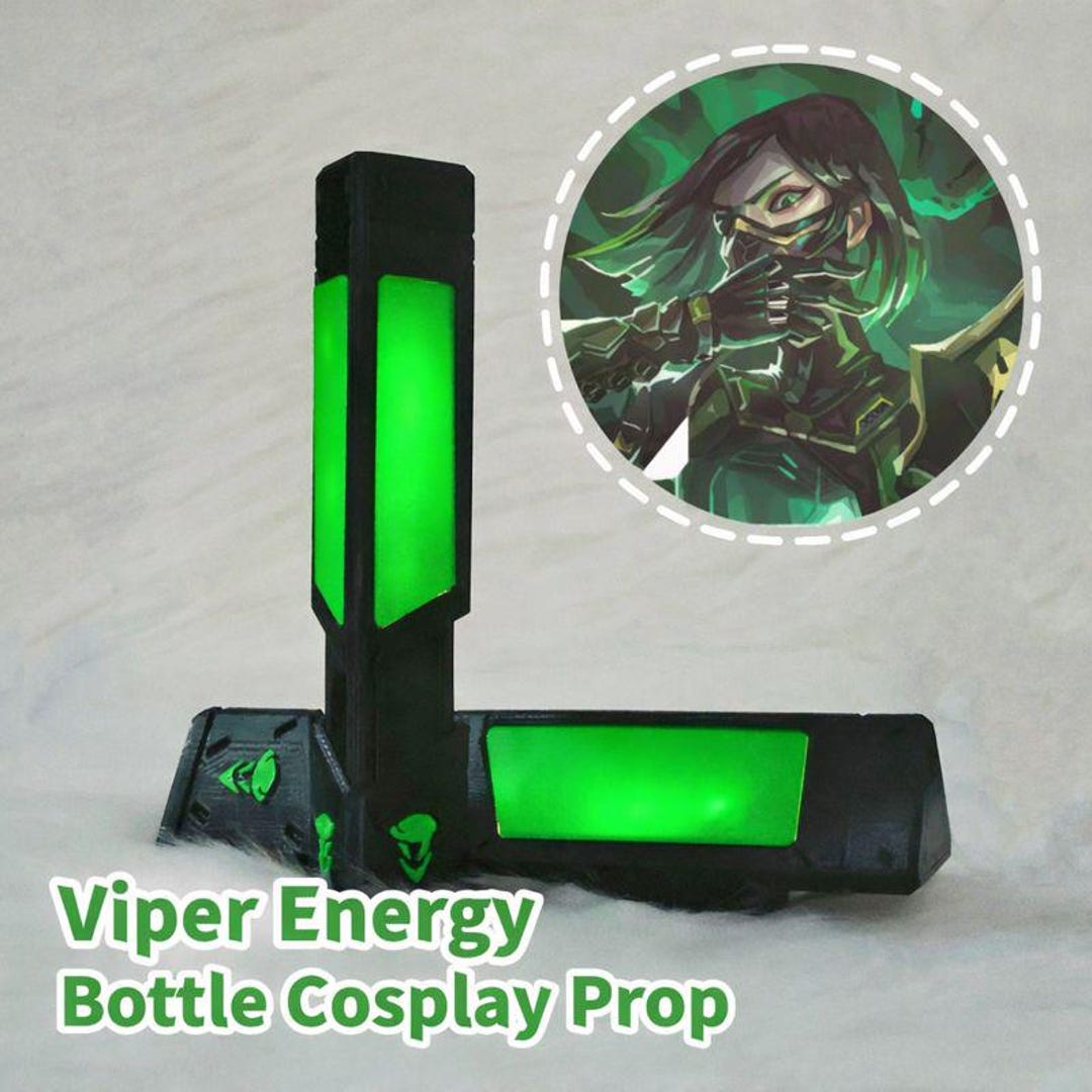Sci-fi Poison Energy Bottle Cosplay Prop 3D Printed PETG Light up Core ...