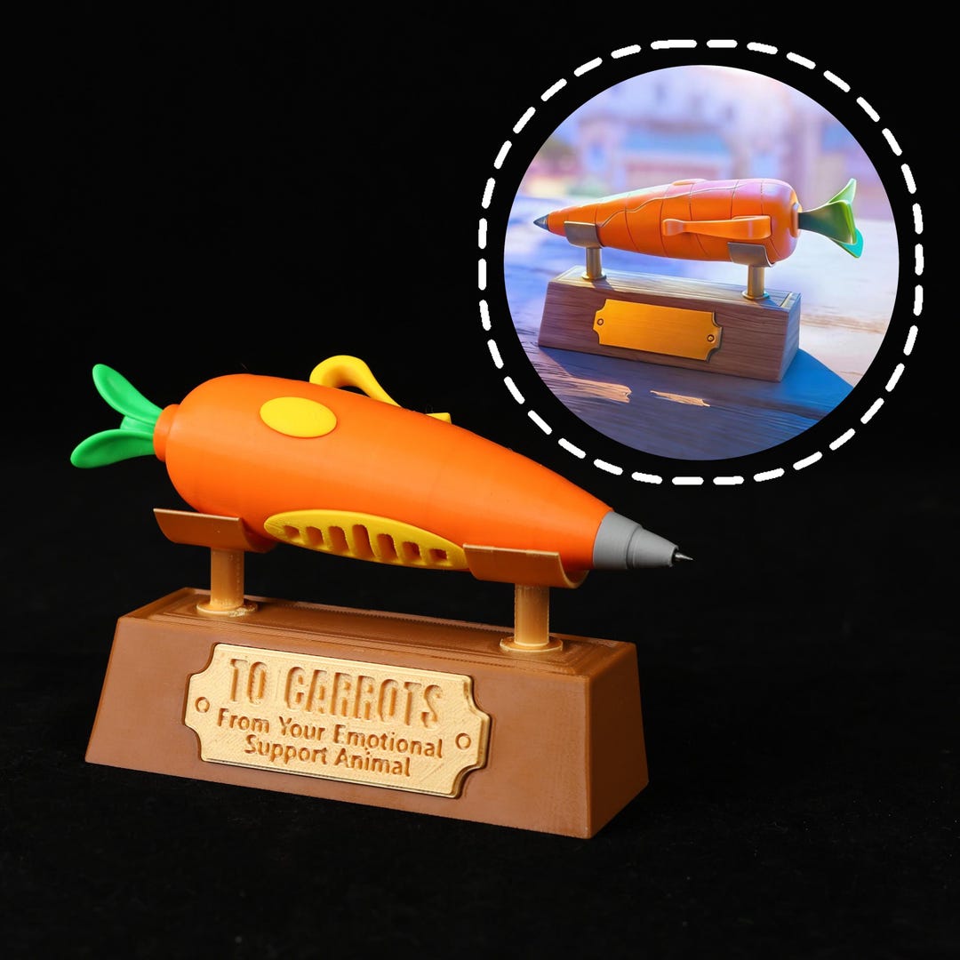 Carrot Recorder Pen Prop Cosplay Desk Pen Cartoon Carrot Pen Replica ...
