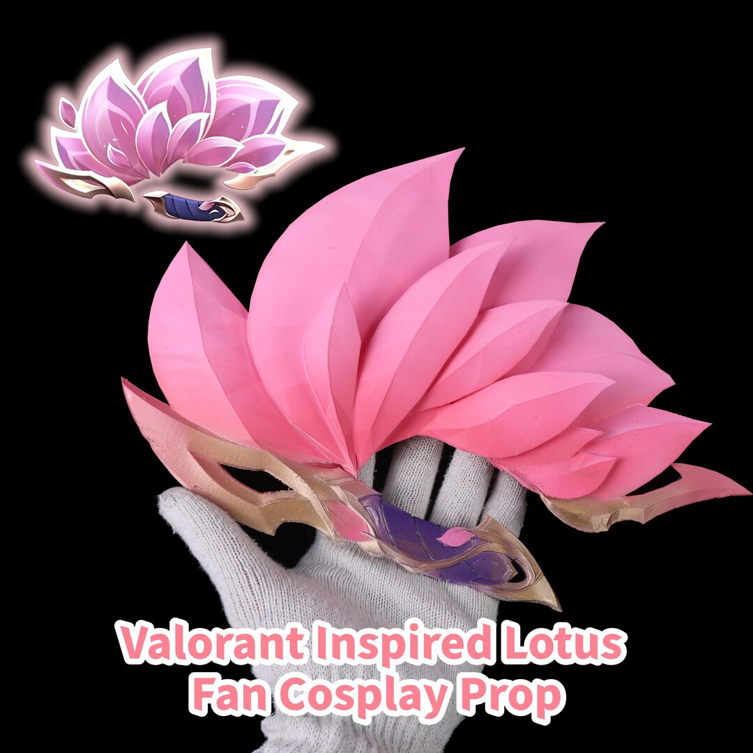 Fantasy Lotus Fan Cosplay Prop 3D Printed PLA Handmade Decorative Fan ...