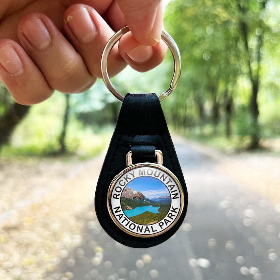 Leather Car Keychain With Epoxy Logo – Handcrafted Durable Key Ring - Etsy