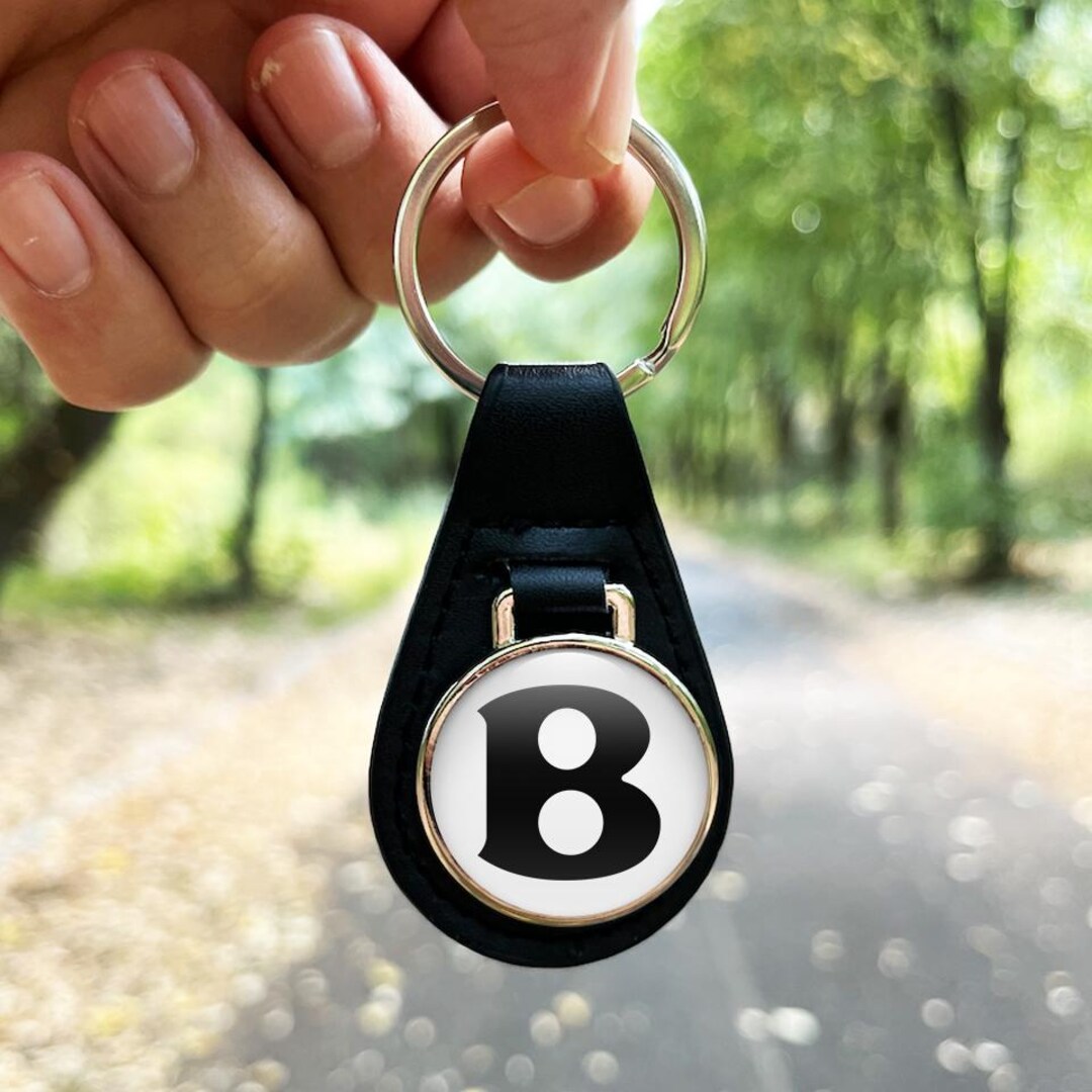 Handmade Leather Keychain – Durable Key Ring With Bentley Logo, Gift ...
