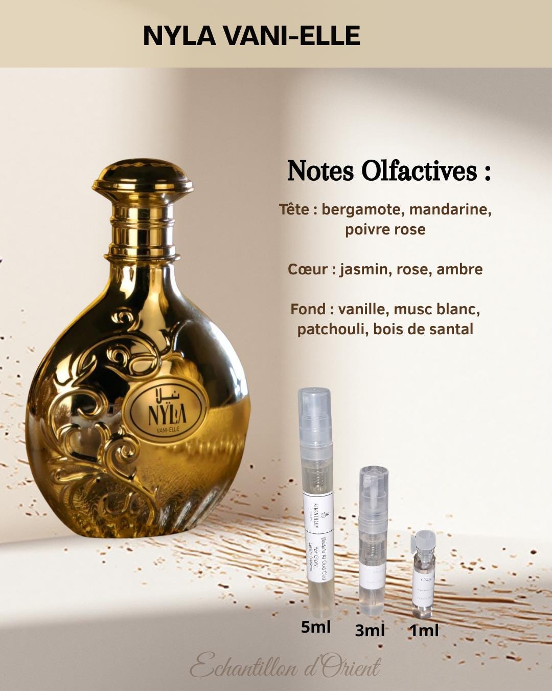 Nyla Vani-elle Inspiration Perfume Sample | 1 Ml, 3 Ml, 5 Ml – Hand ...