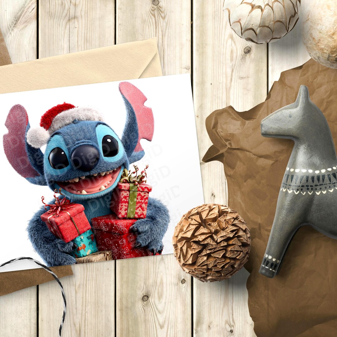 Christmas Creature Clipart | Blue Holiday Character With Gifts (digital ...