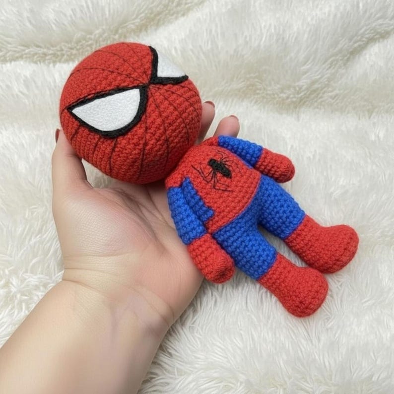 Superhero Crochet Pattern, Amigurumi Spider-man Crochet, English and ...