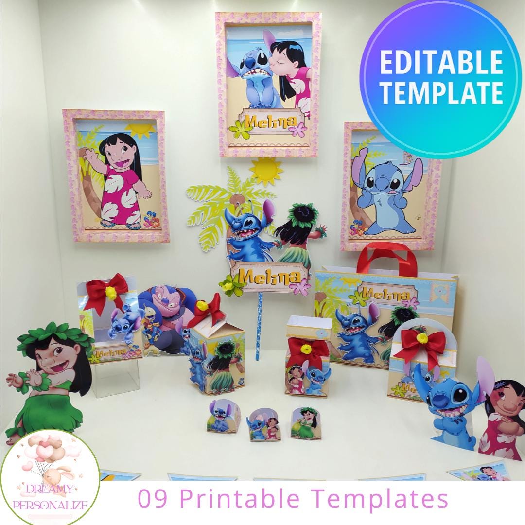 Tropical Blue Party Box Digital Kit | Printable Birthday Decorations ...
