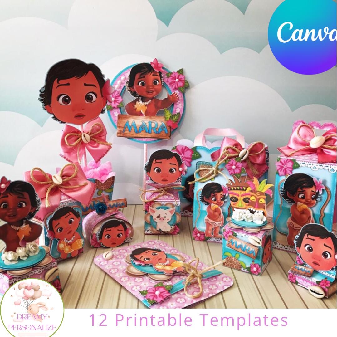 Tropical Island Party Box Digital Kit | Printable Birthday Decorations ...