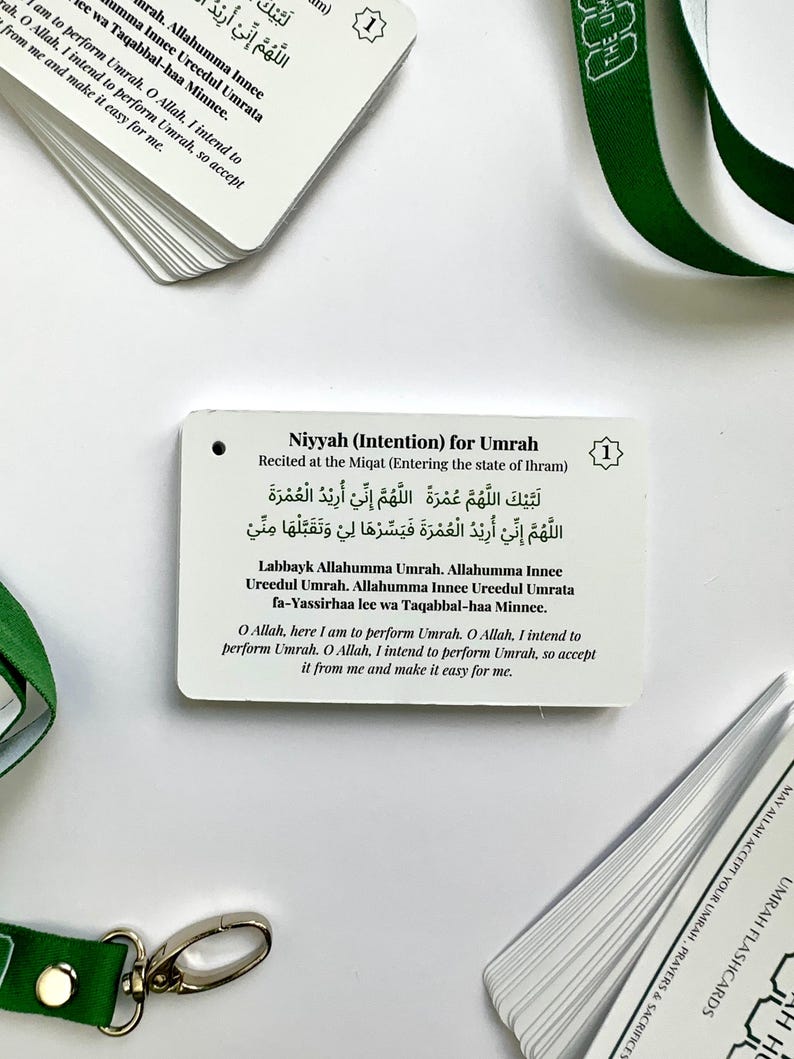 Umrah Du’a Step-by-step Flashcards With Lanyard - Etsy