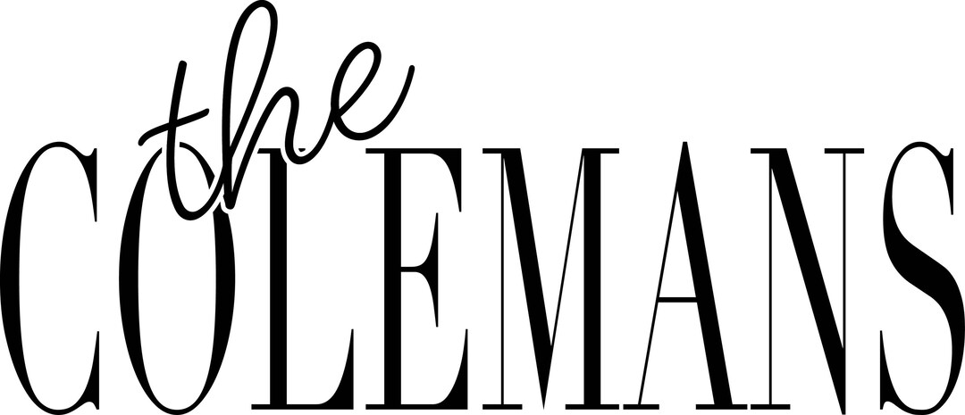 Custom Last Name Logo SVG PNG JPG| Personalized Surname| Wedding ...