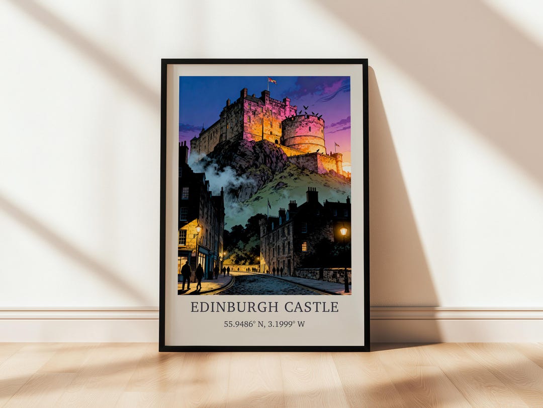Edinburgh Castle Poster - Scotland Wall Art - Great Britain ...
