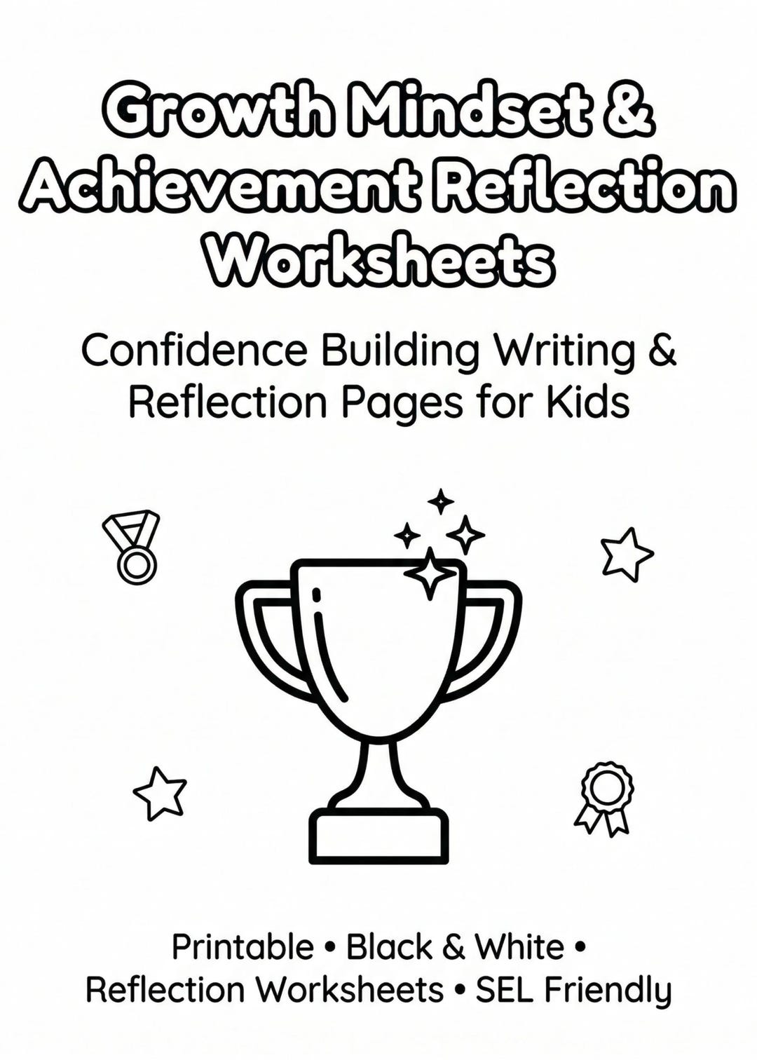 Growth Mindset Worksheets Printable for Kids | SEL Reflection ...