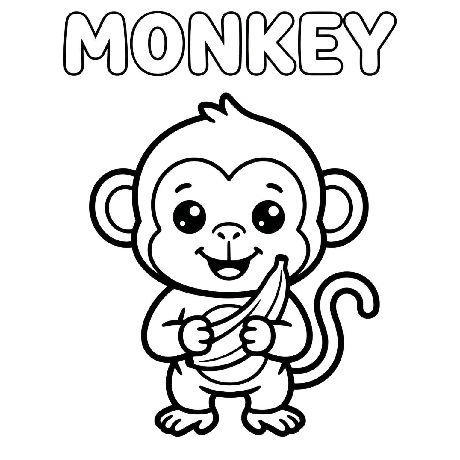 Cute Animals Coloring Pages for Toddlers | Printable Simple Animal ...