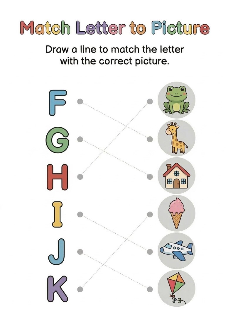 Preschool Alphabet Worksheets | Uppercase Lowercase Matching, Phonics ...