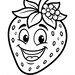 Cute Fruits Coloring Pages for Kids | Printable Fruit Coloring Book ...