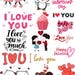 Valentine's Day PNG Overlays | Love You, XOXO Graphics (digital ...