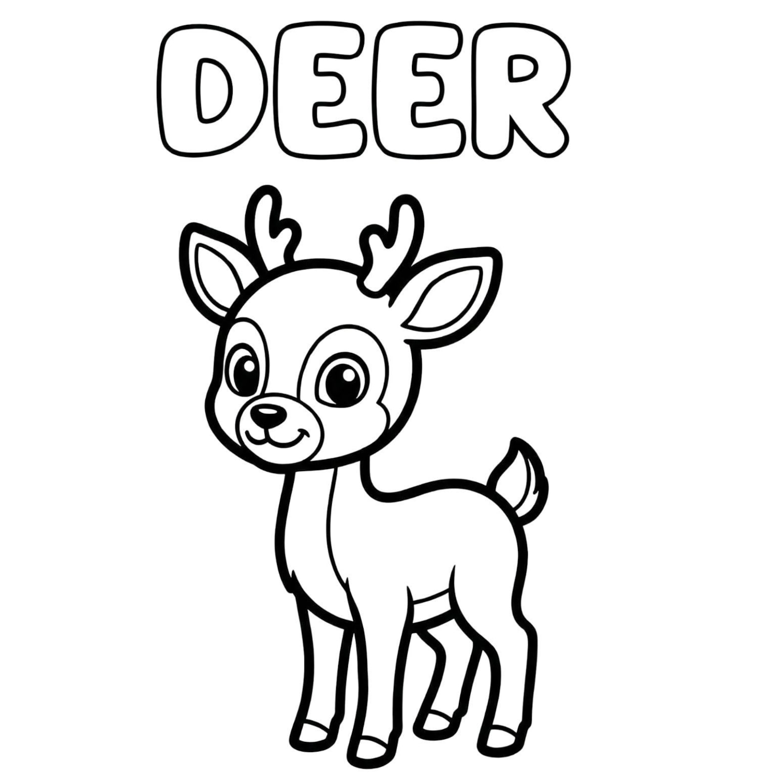 Cute Animals Coloring Pages for Toddlers | Printable Simple Animal ...