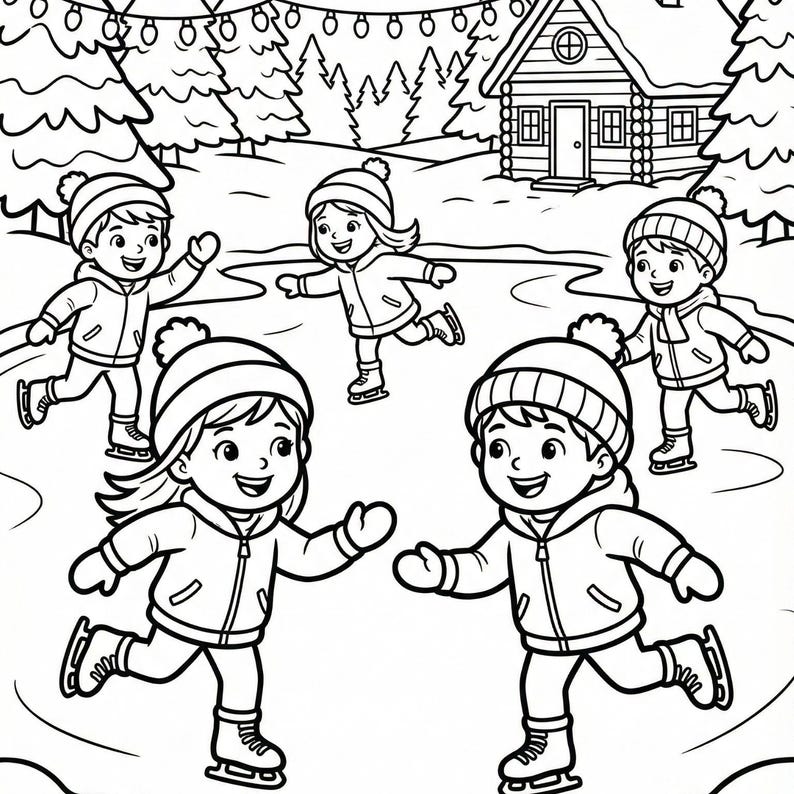 Winter Vacation Coloring Pages for Kids | Winter Break Coloring Book ...