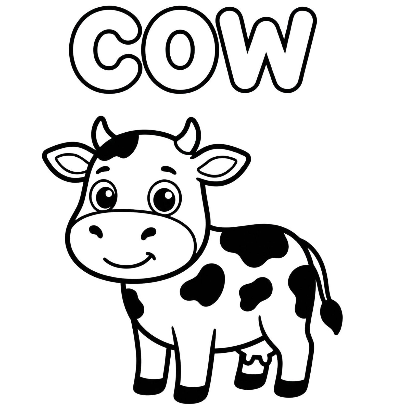 Cute Animals Coloring Pages for Toddlers | Printable Simple Animal ...