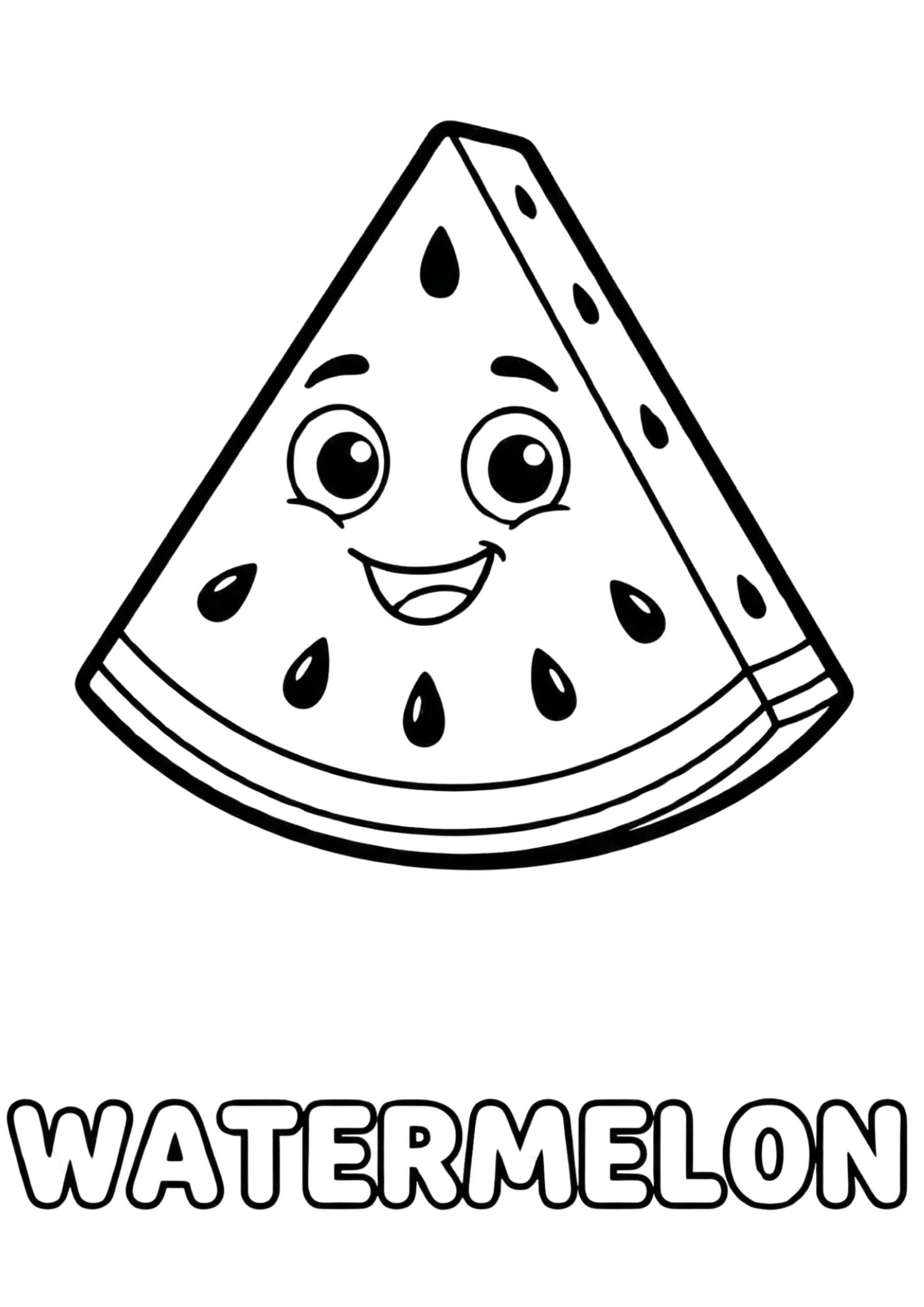 Cute Fruits Coloring Pages for Kids | Printable Fruit Coloring Book ...