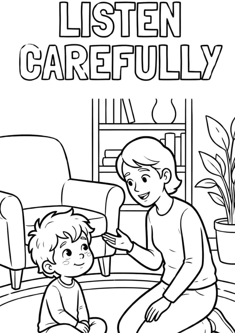 Good Manners Coloring Pages for Kids | Behavior Learning Book - Etsy