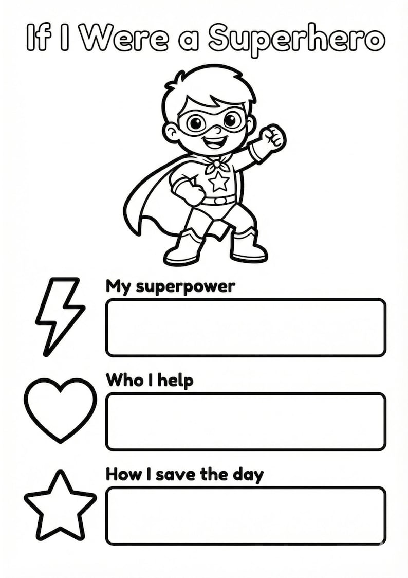 Kids Imagination Worksheet Bundle | Creative Writing Prompts (PDF ...