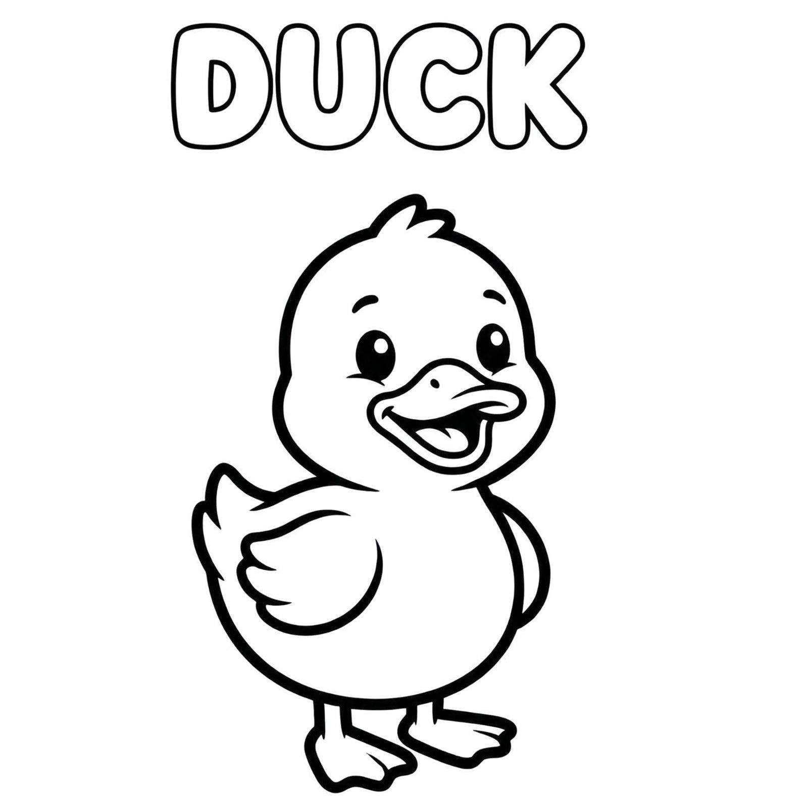 Cute Animals Coloring Pages for Toddlers | Printable Simple Animal ...