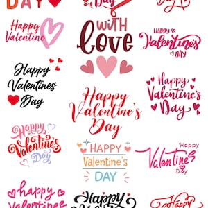 Valentine's Day PNG Overlays | Love You, XOXO Graphics (digital ...