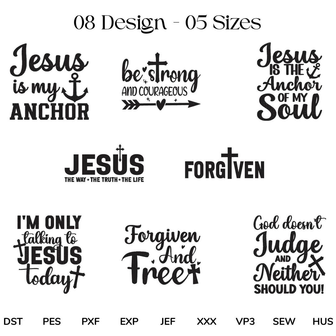 Jesus Bundle Embroidery Design, Jesus Embroidery Design, Christian ...