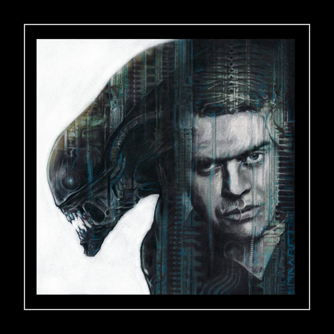 HR GIGER ALIEN 3.5" Squared Sticker Set (3) Xenomorph Alien Aliens Dark ...