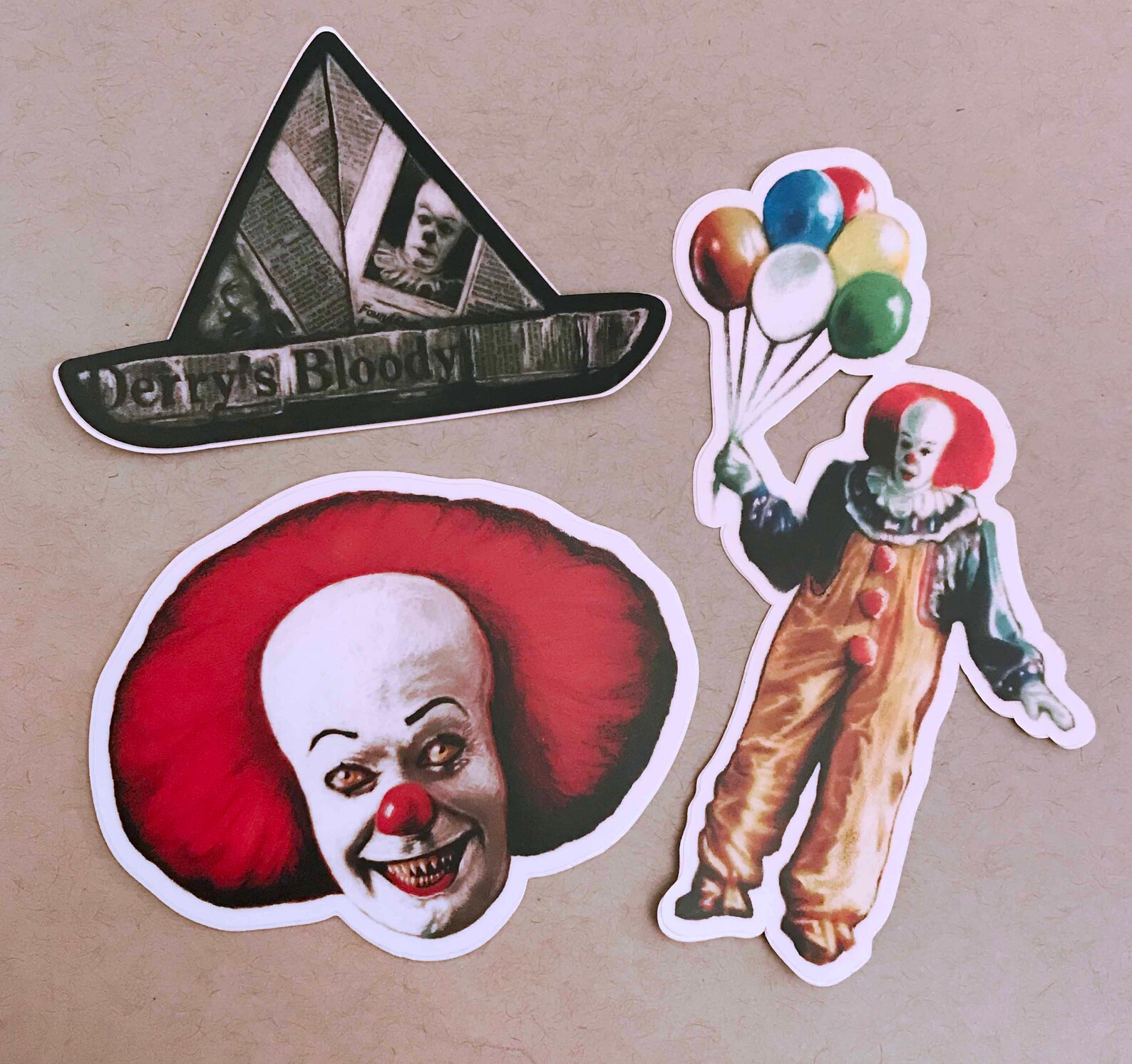 IT STEPHEN KING Sticker Set 3 pegatinas Pennywise The Clown - Etsy España