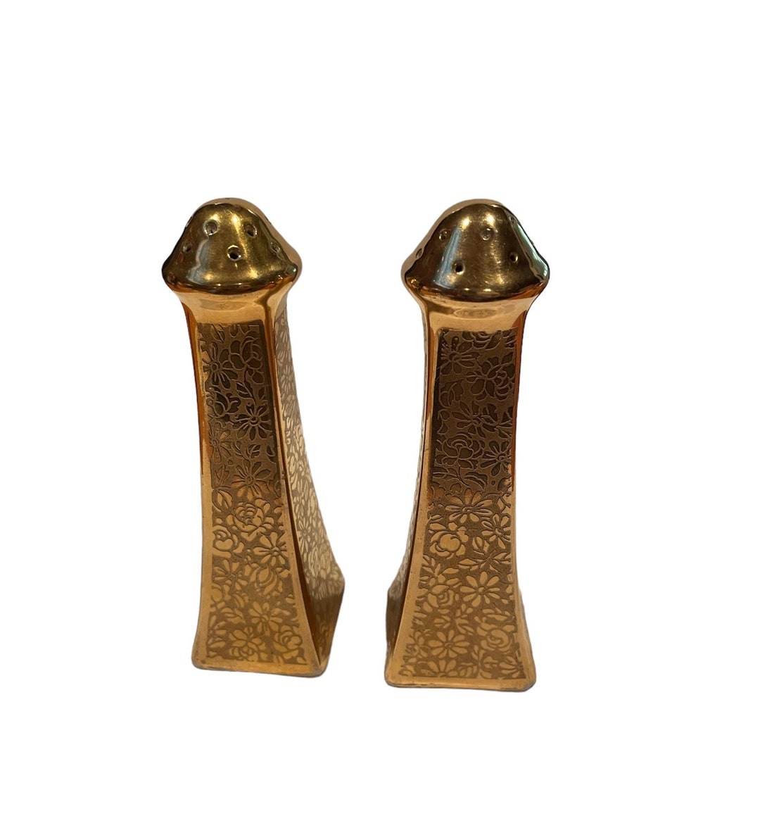 Stouffer Germany Gold Rose, Daisy Salt and Pepper Shakers - Etsy
