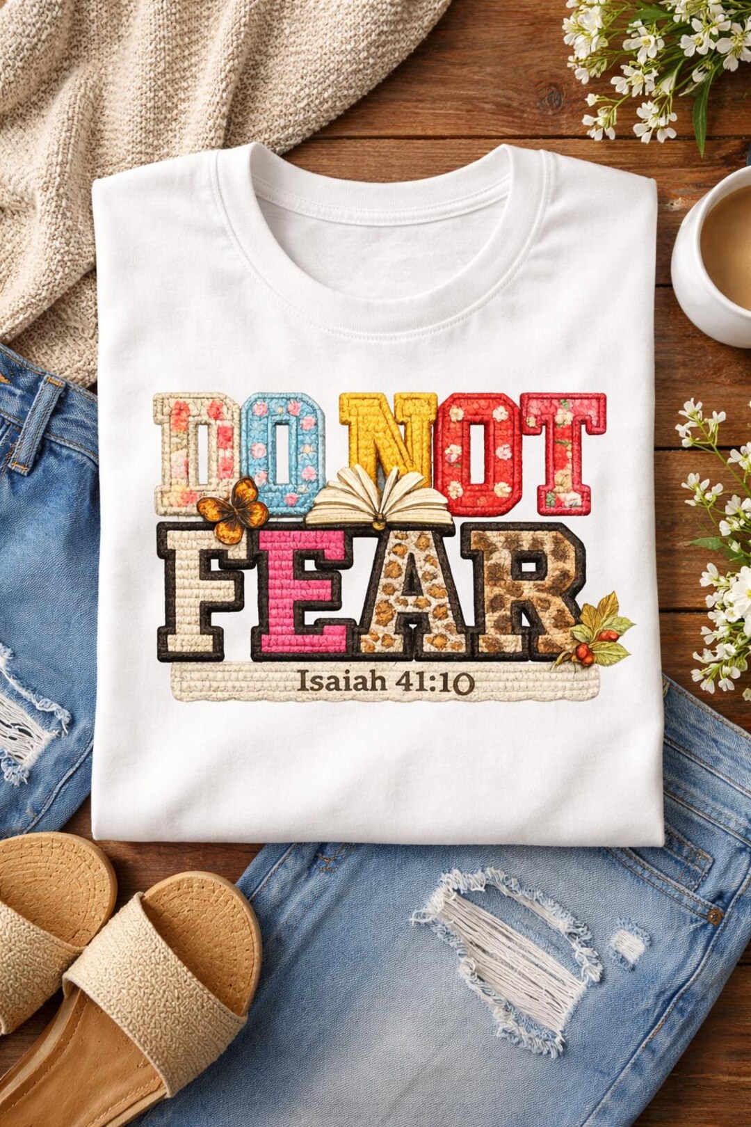 DO NOT FEAR Png, Crochet Faith Png, Isaiah 41 10 Png, Christian Shirt ...
