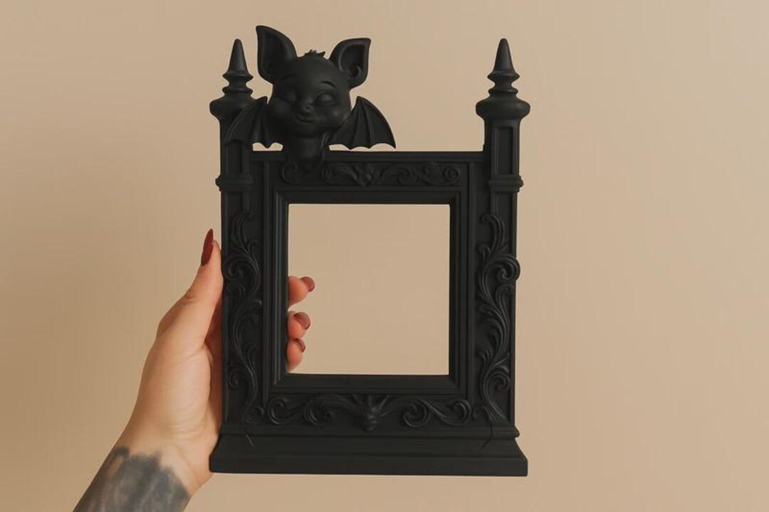Cute Gothic Baby Bat Frame Spooky Wall Decor - Etsy