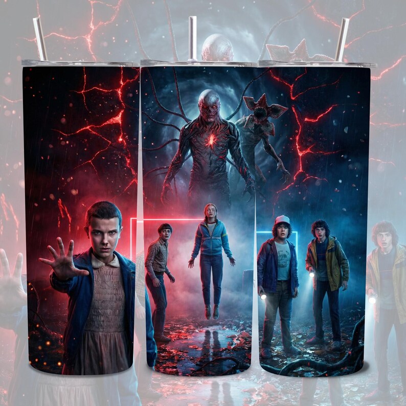 Stranger Things Tumbler Wrap PNG | Cartoon Dream, 20oz Skinny (digital ...