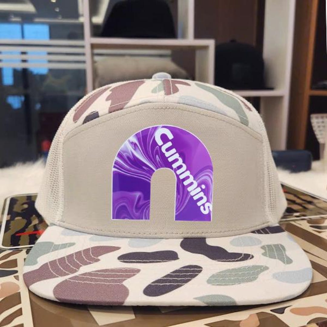 Cummins Logo Trucker Hat - Purple Marble Camo Cap - Diesel Engine ...