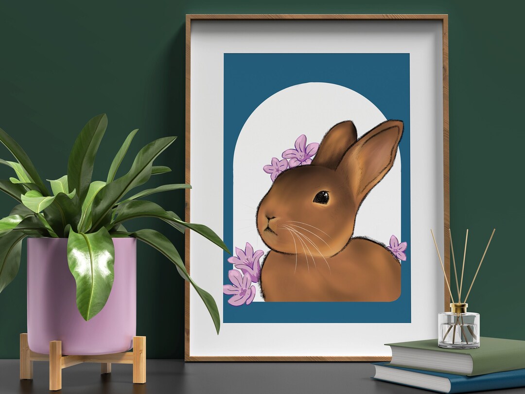 Personalized Bunny Portrait, Custom Rabbit Illustration - Etsy