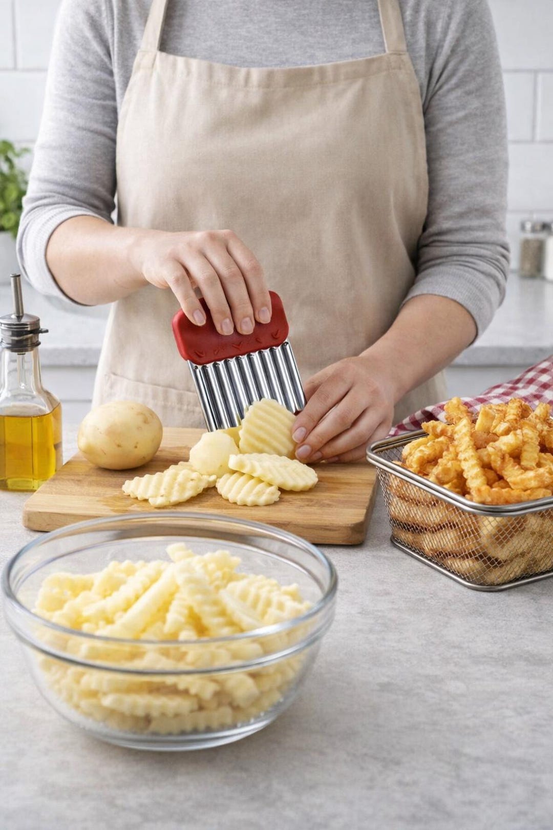 Chips Chopper Practical Potato, Fruit & Vegetable Crinkle Cutter - Etsy