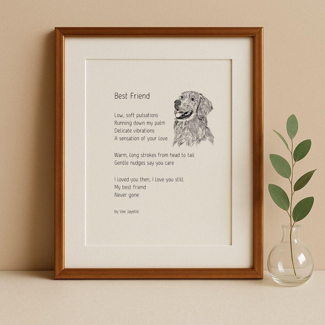 Dog Memorial Poem Print – Pet Loss Wall Art, 8x10 Digital Download - Etsy