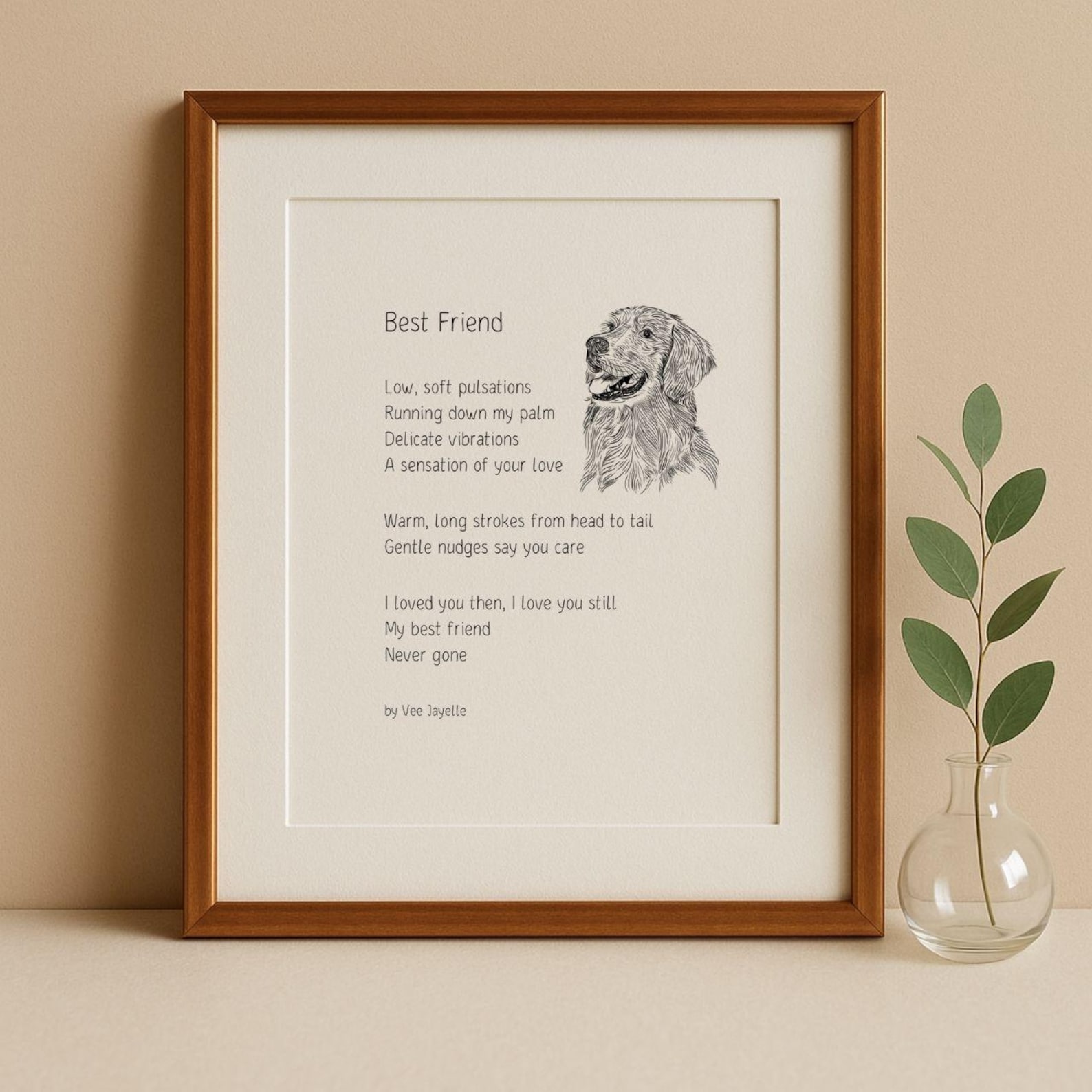 Dog Memorial Poem Print – Pet Loss Wall Art, 8x10 Digital Download - Etsy