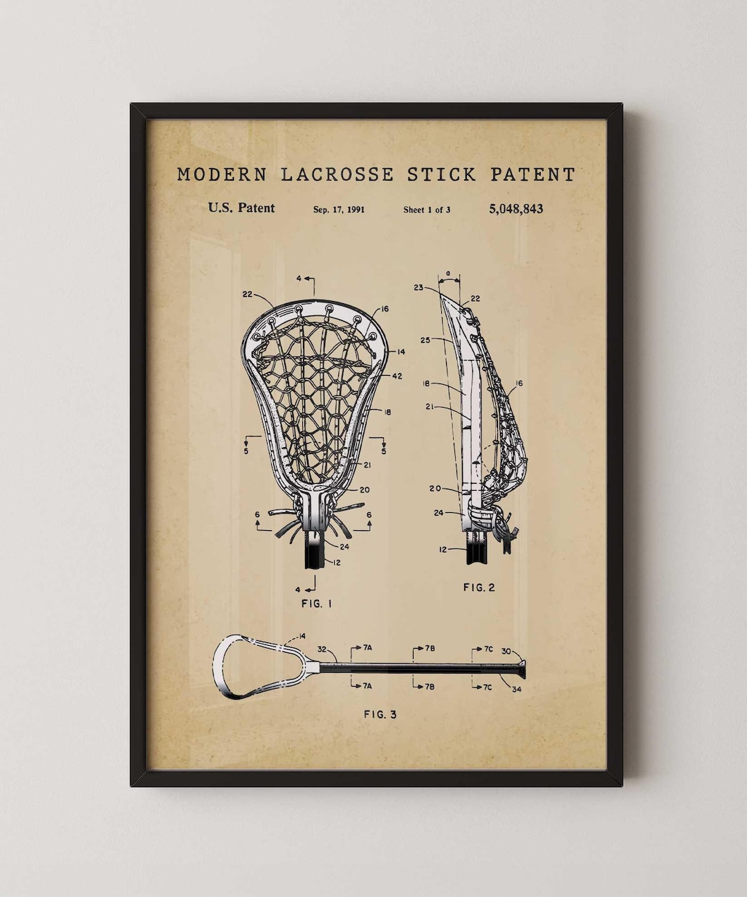 Modern Lacrosse Stick Patent - Etsy