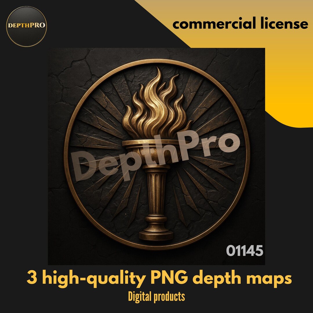Sport -olympic Torch- Depth Map: 3D Embossing, Laser Engraving & Height ...