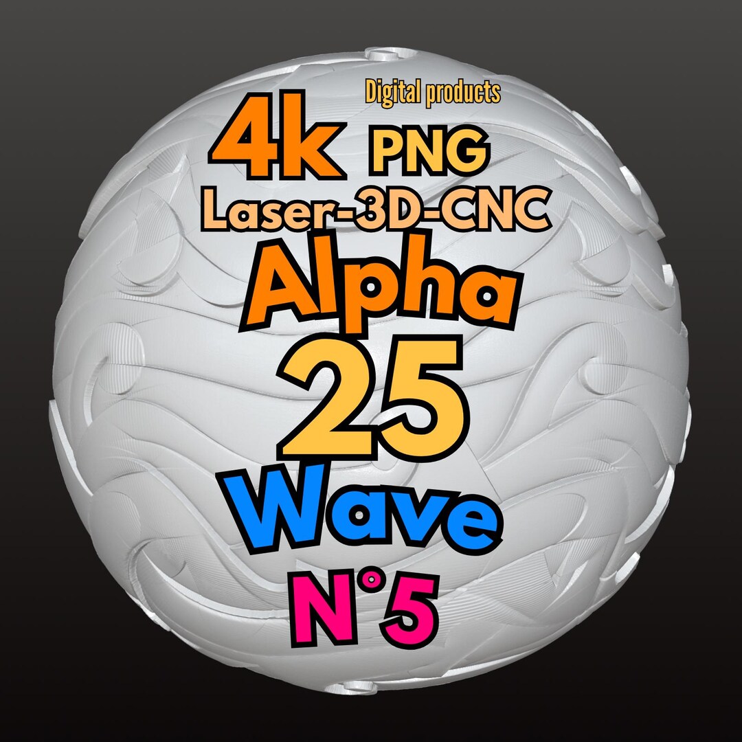 25 Wave Depth Maps Pack 5 4K | Ocean Texture CNC Relief | Laser ...
