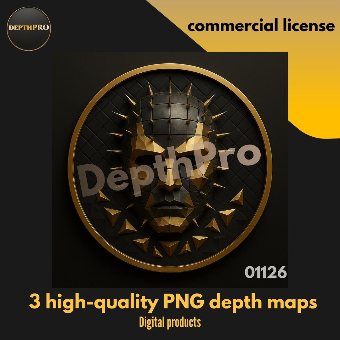 Low Poly -pinhead-(movie)depth Map: 3D Embossing, Laser Engraving ...