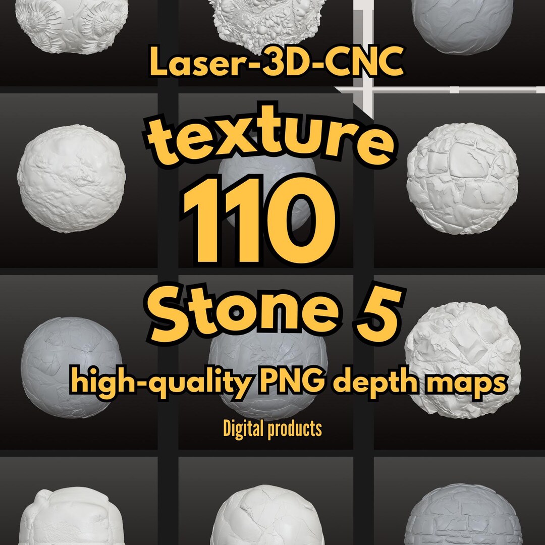 110 Stone Depth Maps Pack | CNC Relief Texture | Laser Engraving ...