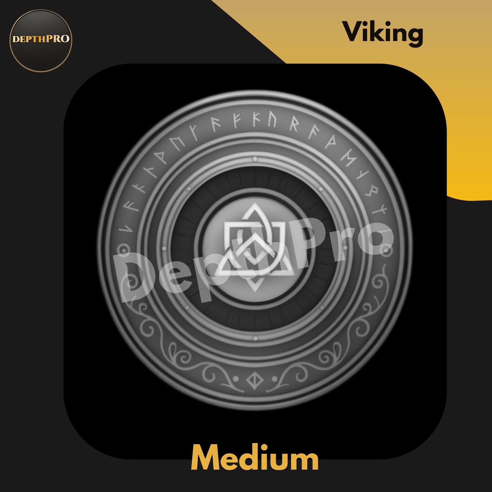 Viking-shield- Depth Map: 3D Embossing, Laser Engraving & Height Map ...